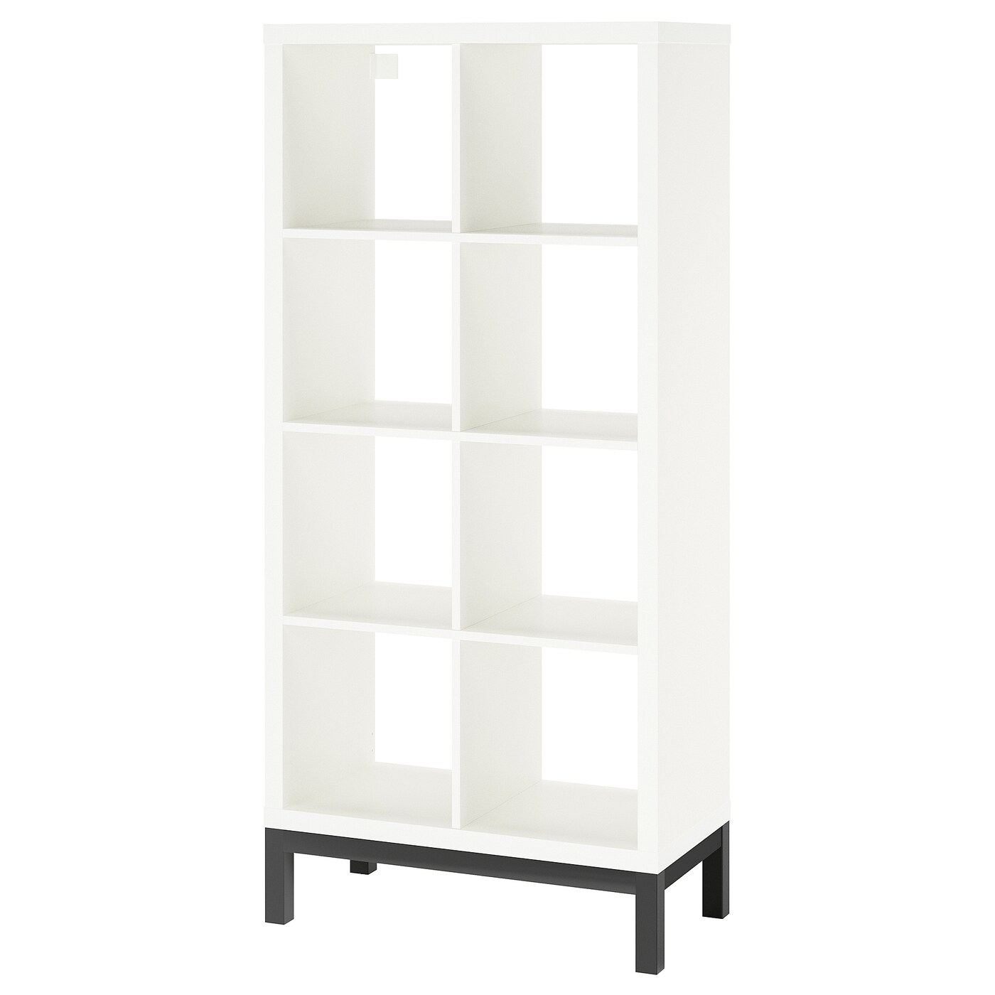 KALLAX shelving unit with underframe white/black - IKEA