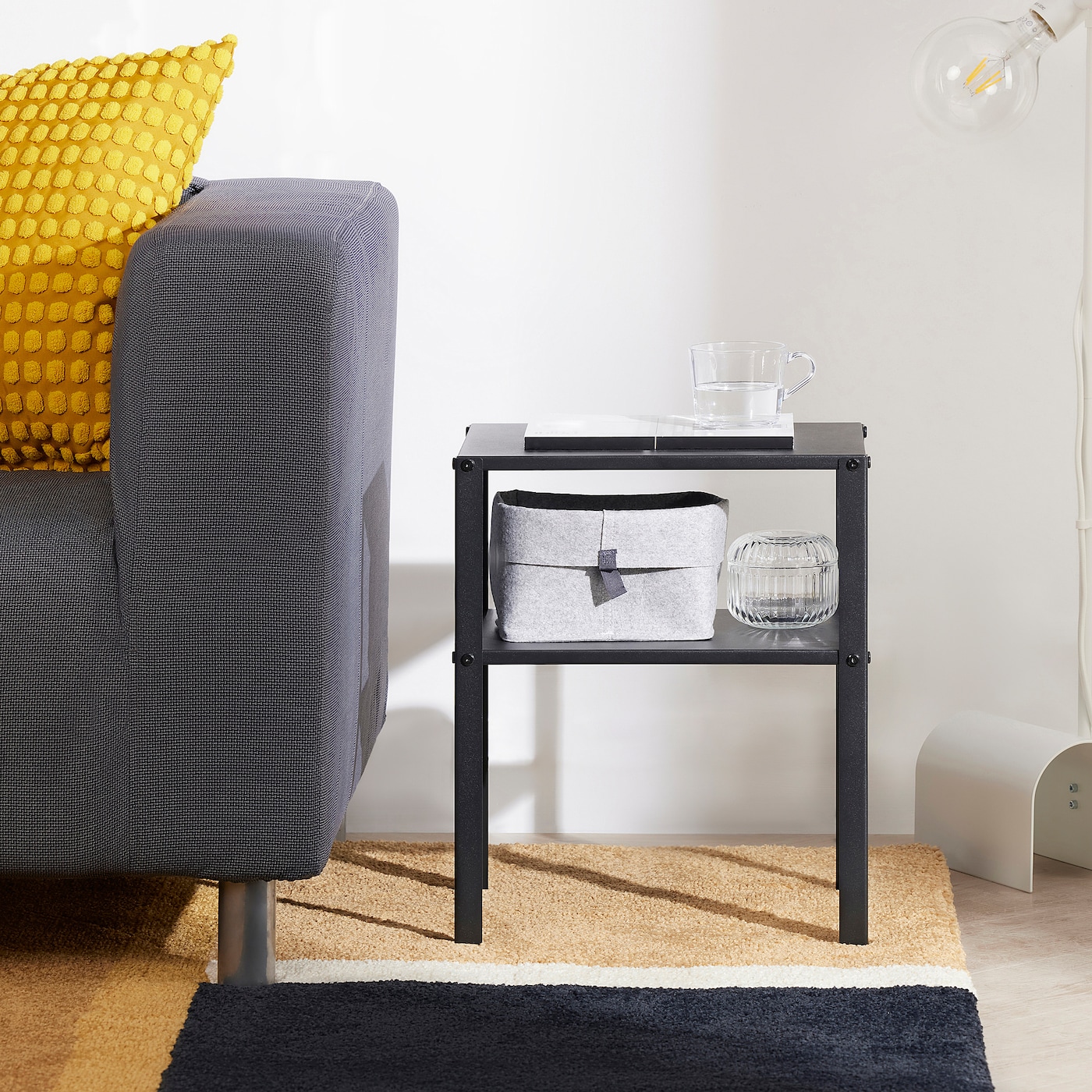 KNARREVIK bedside table black - IKEA