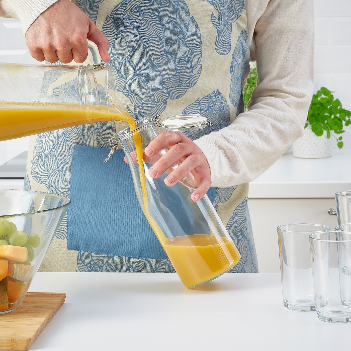 KORKEN bottle shaped jar with lid clear glass - IKEA