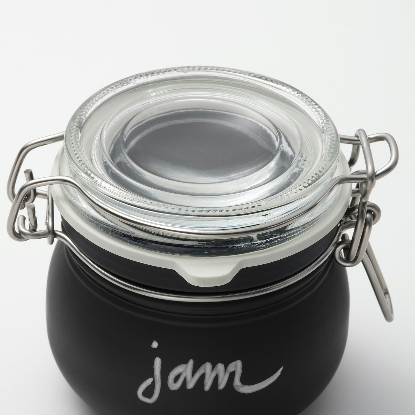 KORKEN jar with lid clear glass/black - IKEA