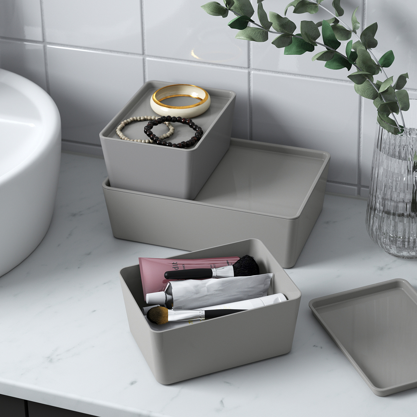 KUGGIS box light grey - IKEA