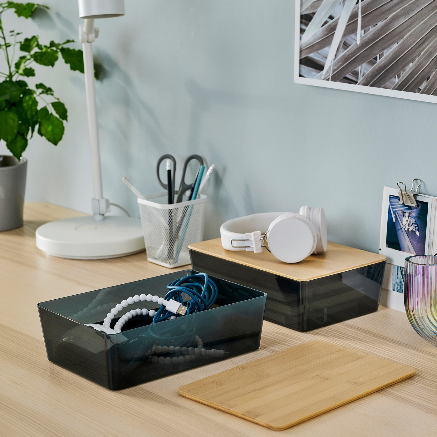 KUGGIS box transparent black - IKEA