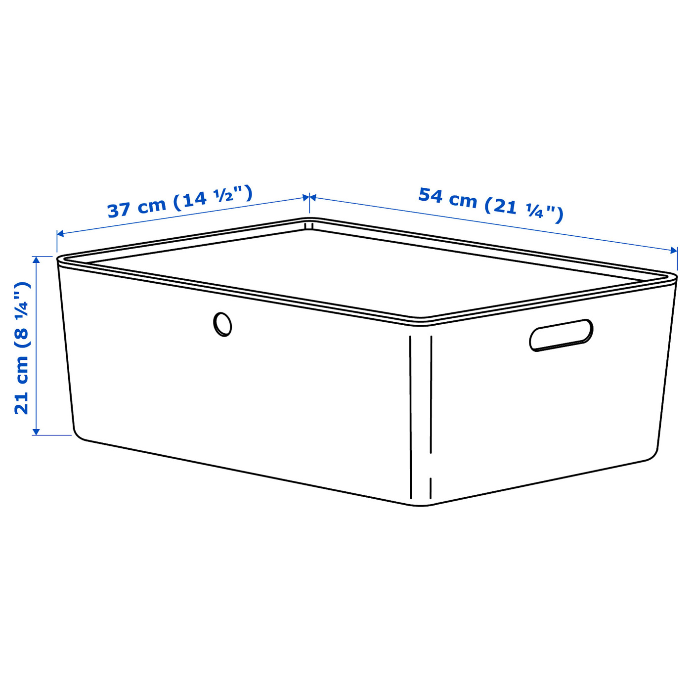 KUGGIS box with lid transparent black - IKEA
