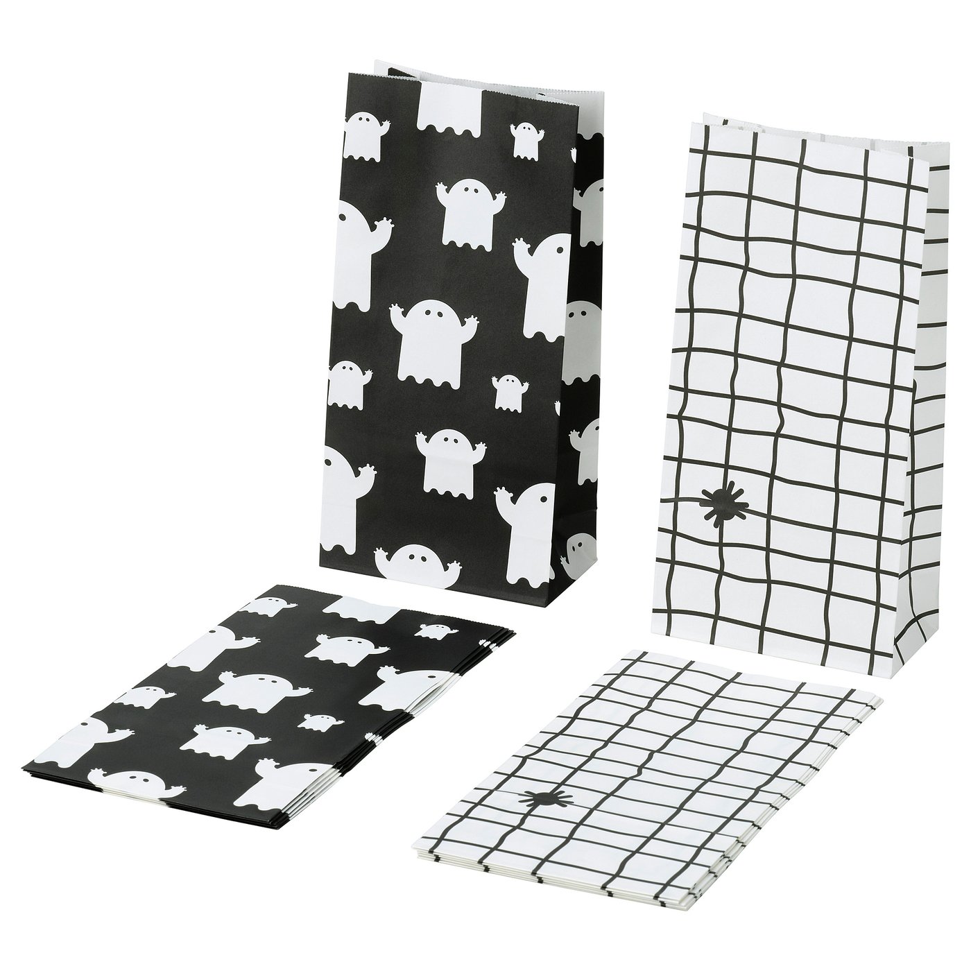 KUSTFYR paper bag mixed patterns white/black - IKEA