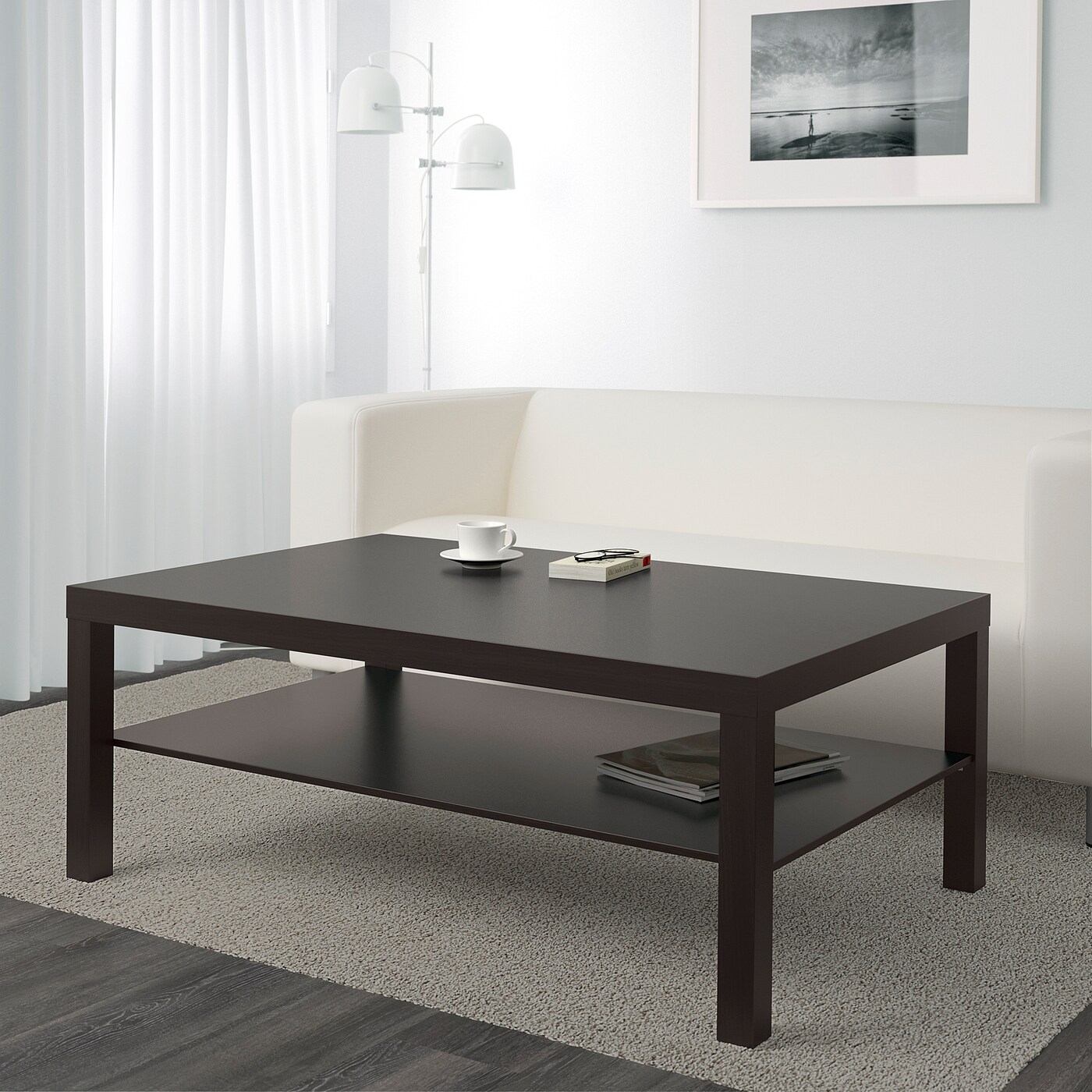 LACK coffee table black brown IKEA
