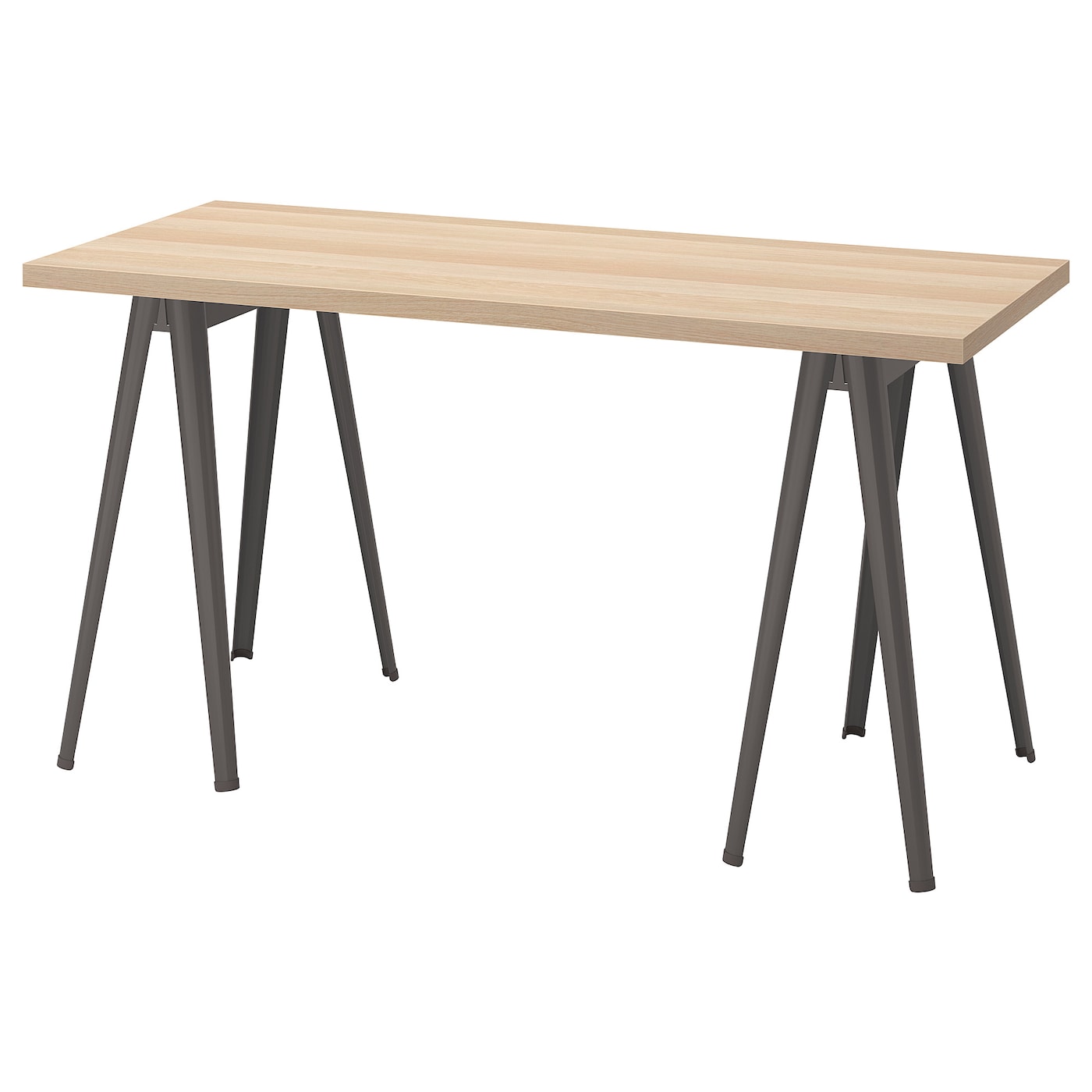 LAGKAPTEN NARSPEL desk white stained oak effect dark grey IKEA