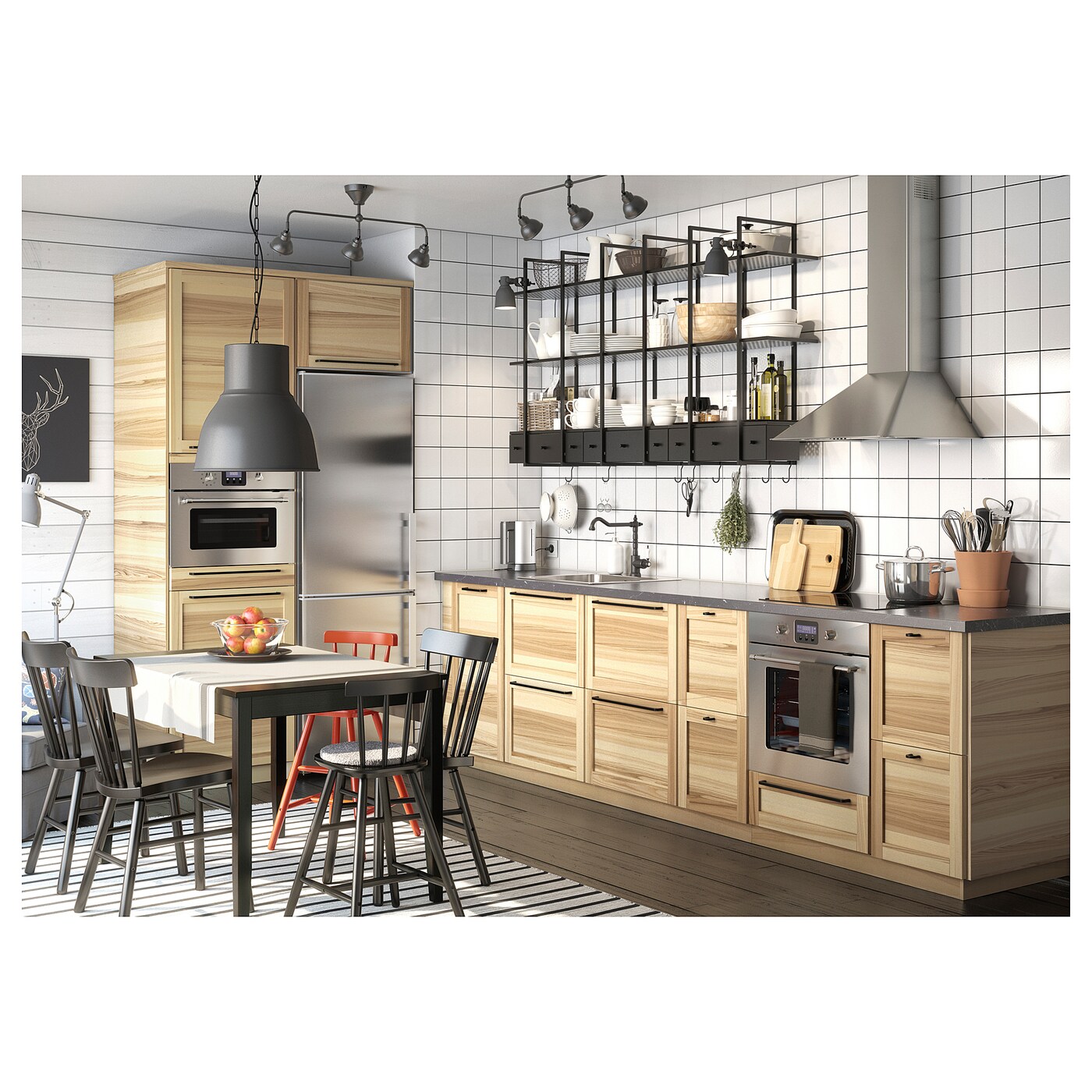 LERHAMN chair black-brown/Vittaryd beige - IKEA