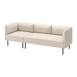 LILLEHEM 3-seat modular sofa Gunnared/dark grey metal - IKEA