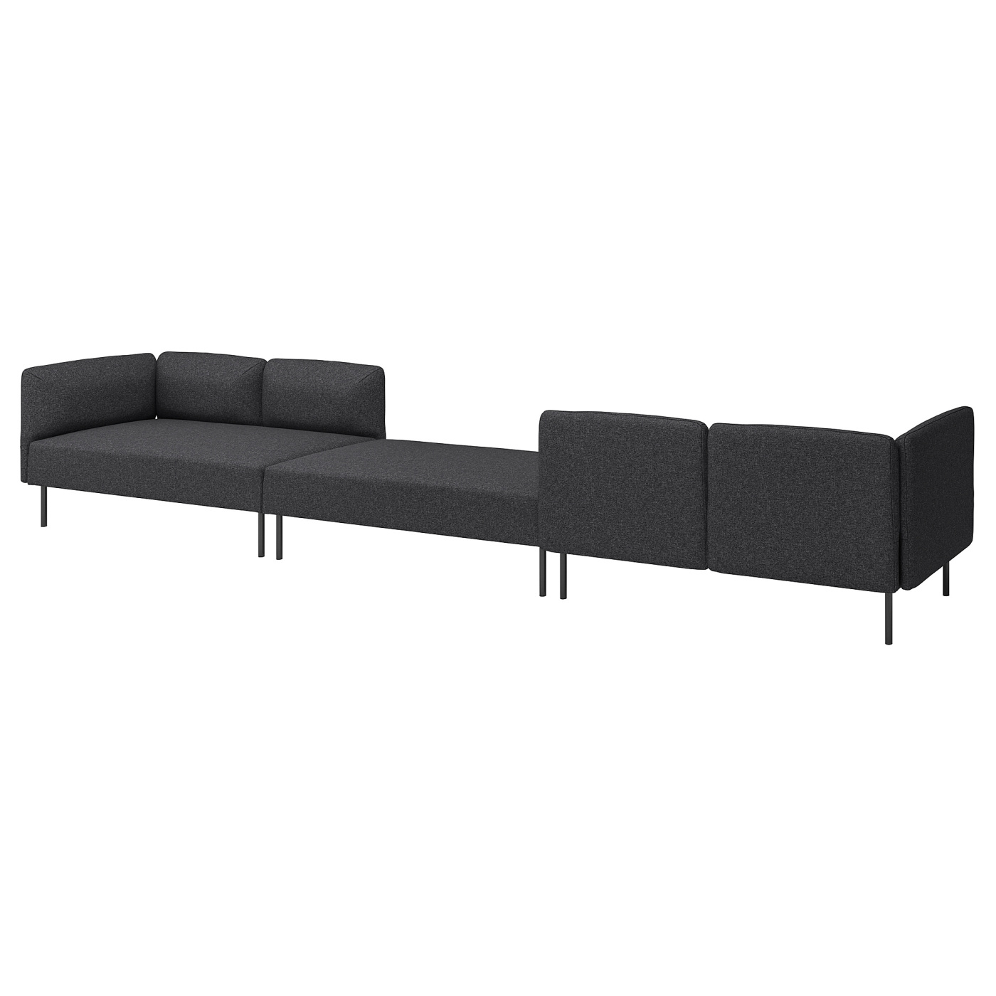 LILLEHEM 6-seat modular sofa Gunnared/dark grey metal - IKEA