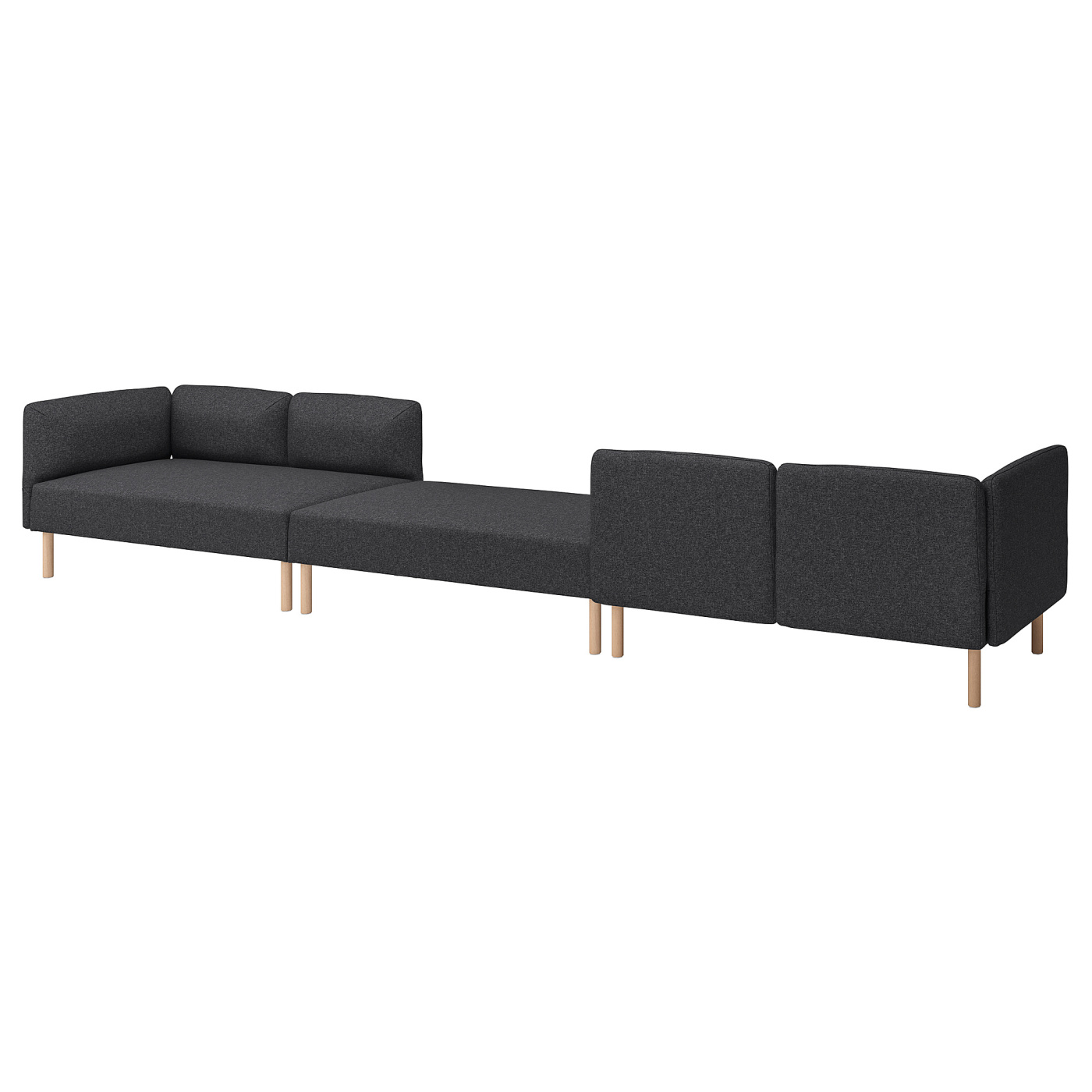 LILLEHEM 6-seat modular sofa Gunnared/dark grey wood - IKEA