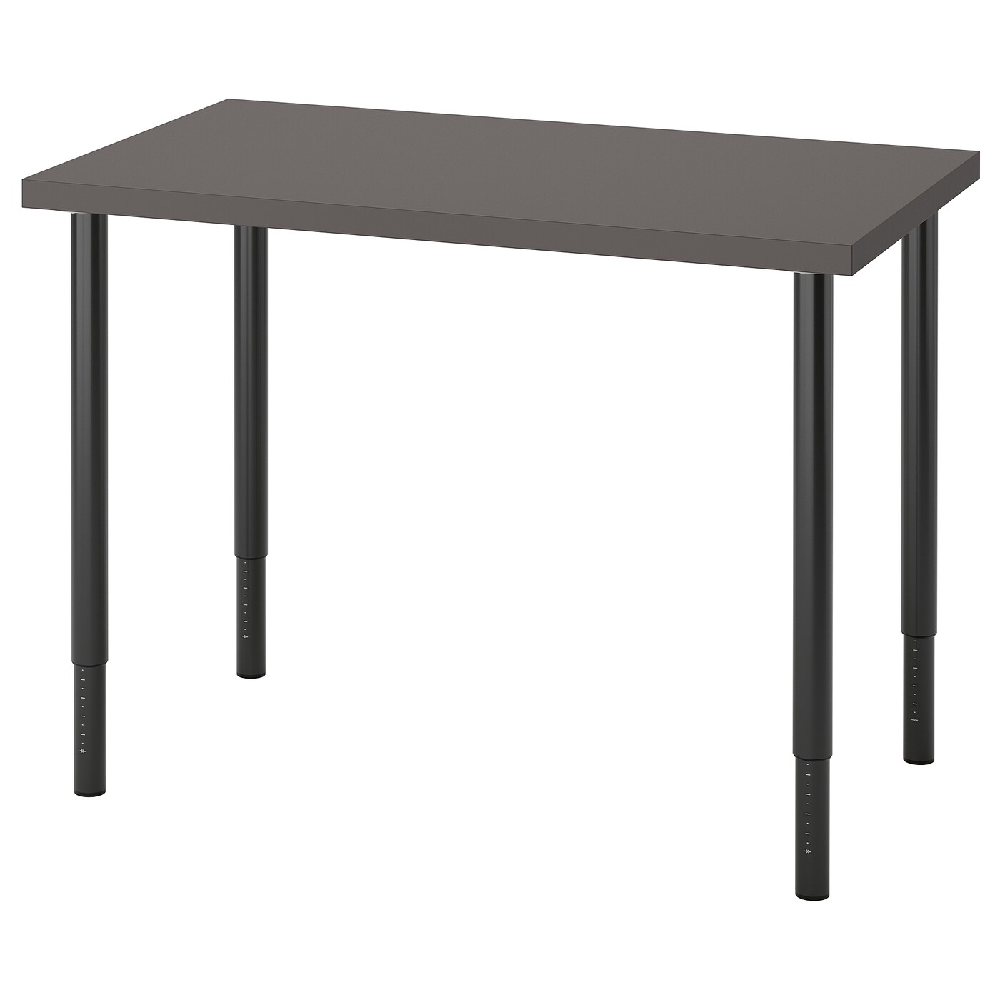 LINNMON OLOV desk dark grey black IKEA