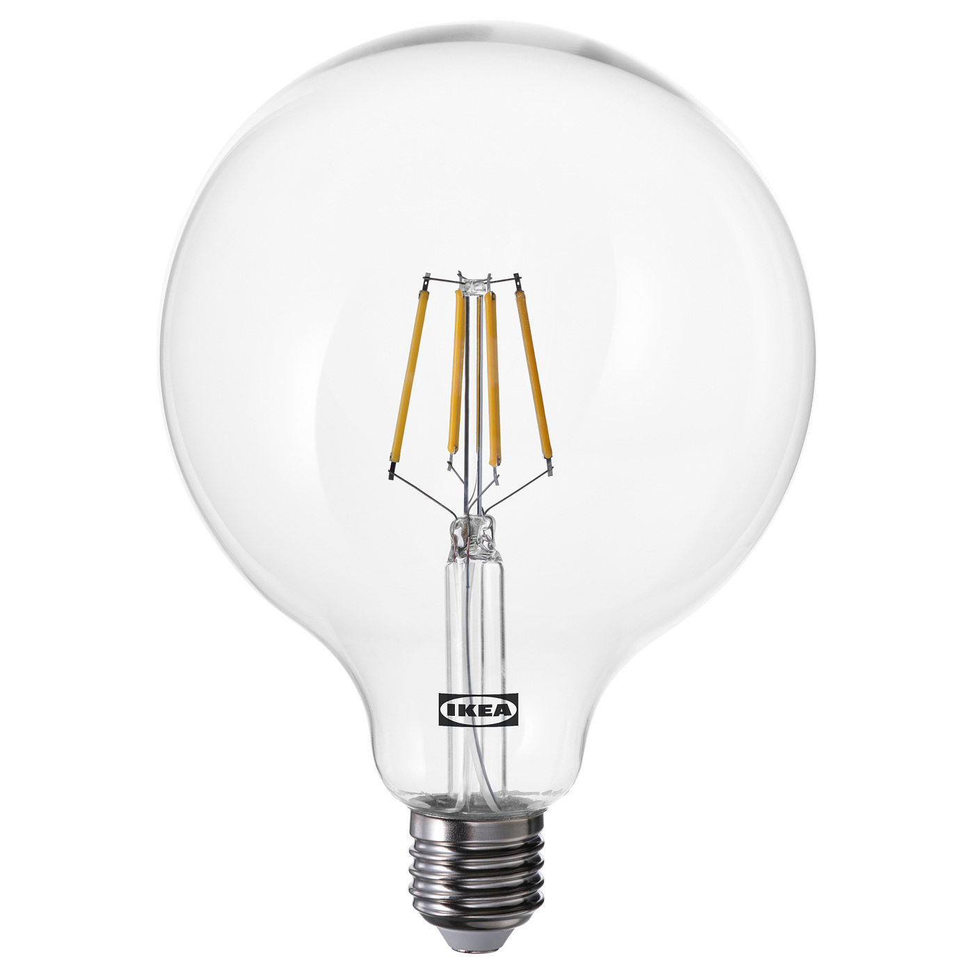 LUNNOM LED bulb E27 470 lumen dimmable/globe clear glass - IKEA