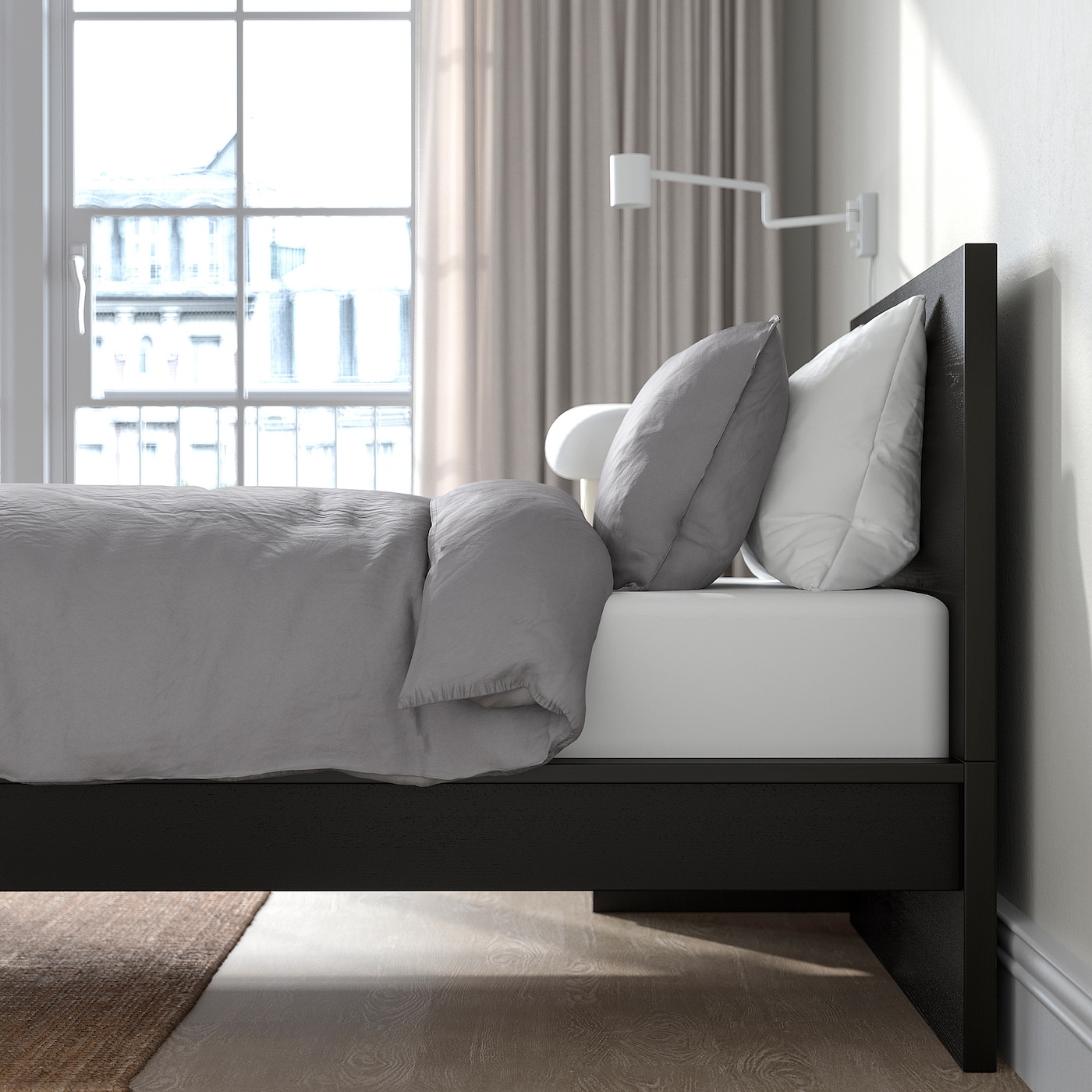 Ikea black brown bed store