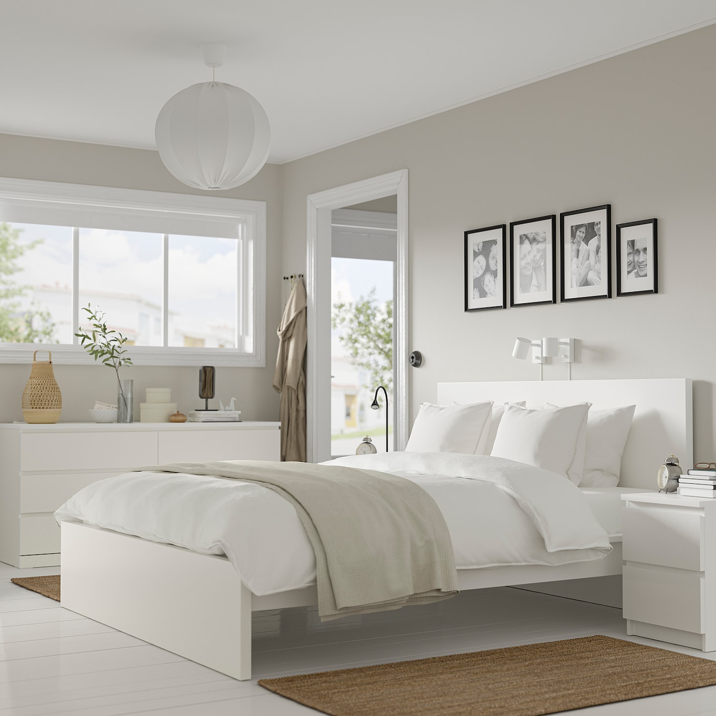 MALM bedroom furniture set of 4 white IKEA