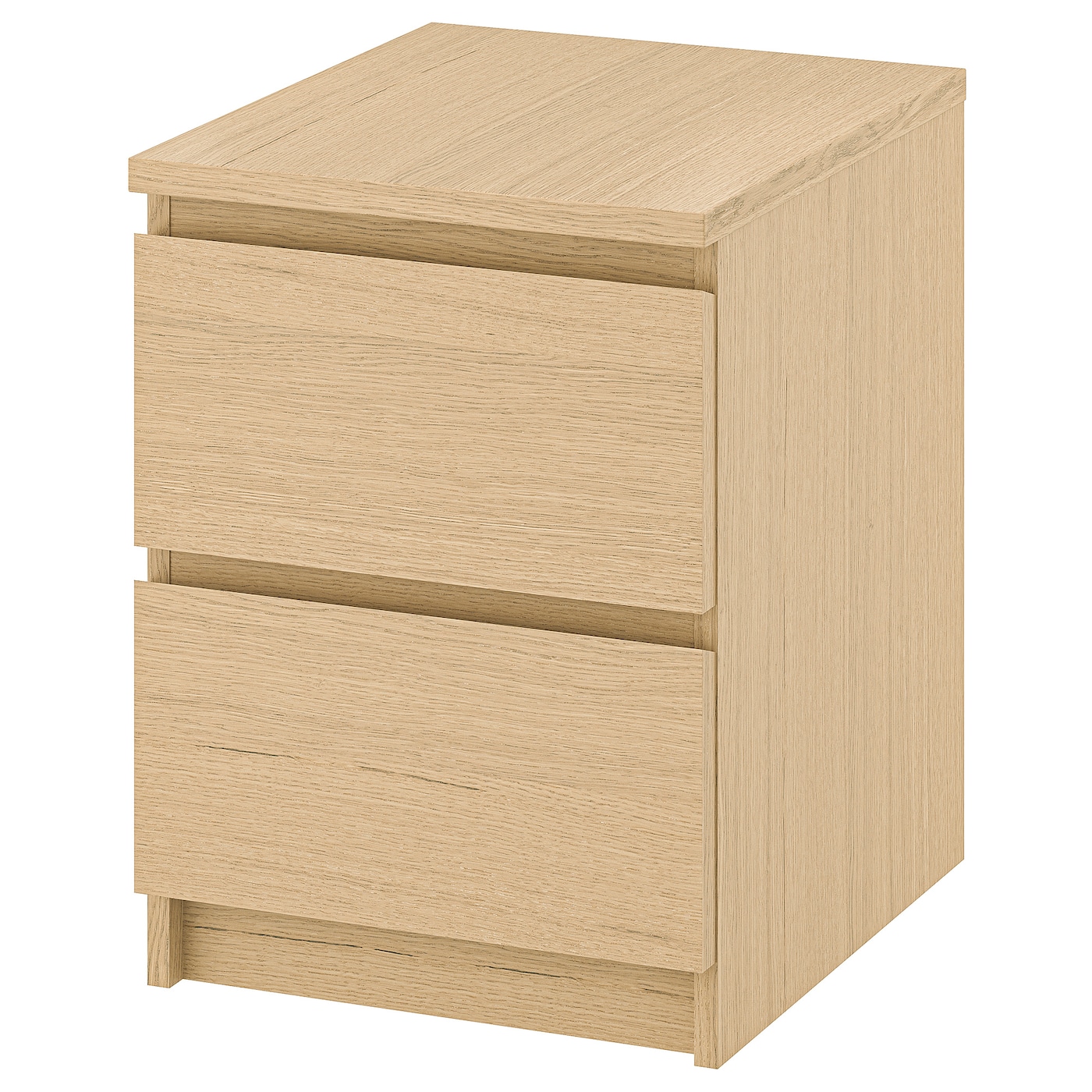 MALM chest of 2 drawers white stained oak veneer IKEA
