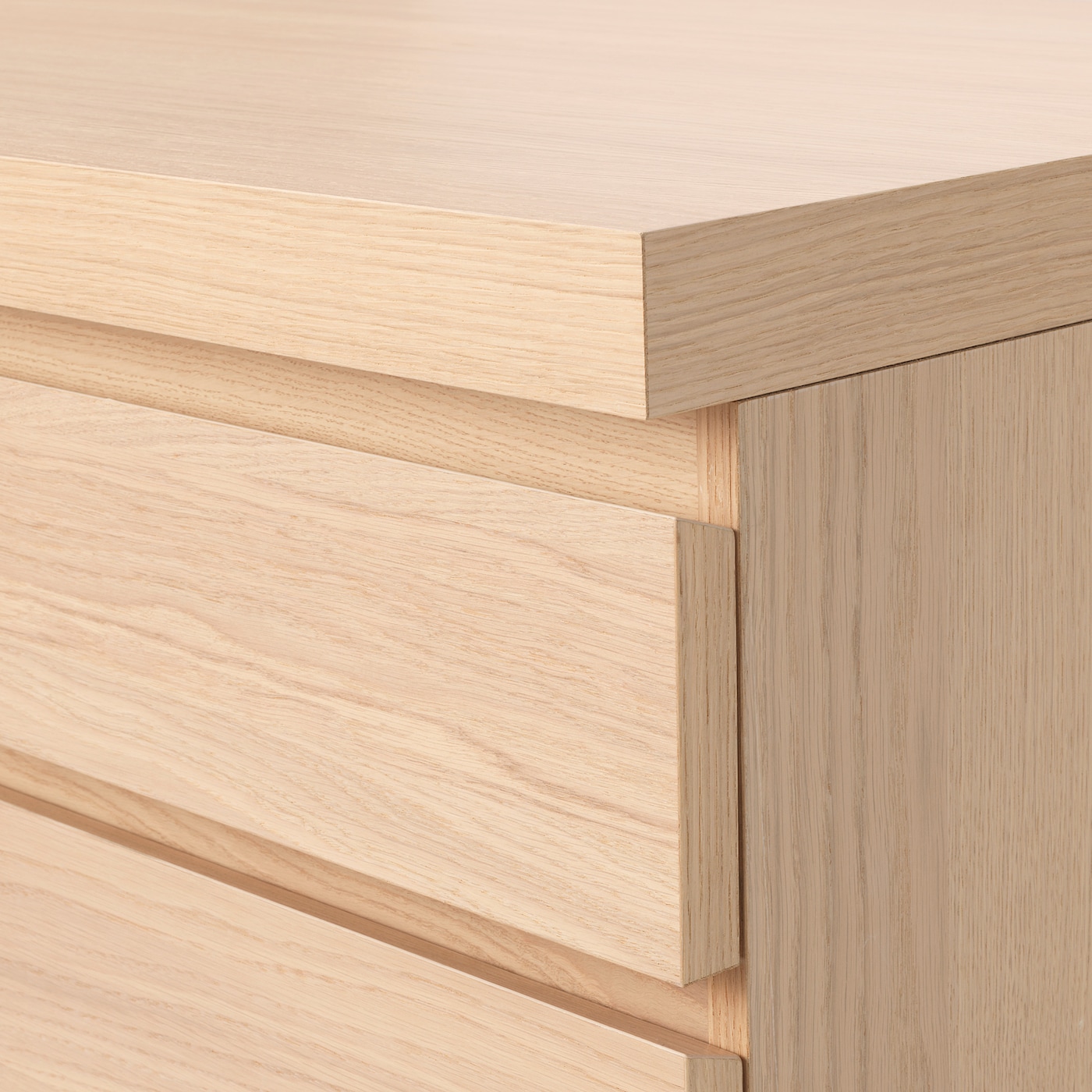 MALM desk white stained oak veneer IKEA