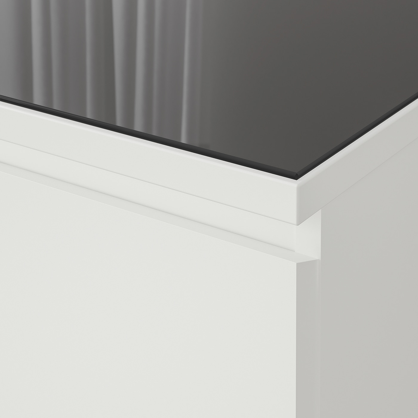MALM glass top transparent grey IKEA