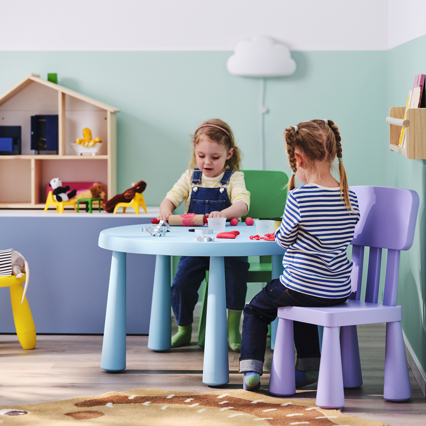 MAMMUT children's table in/outdoor/light blue - IKEA