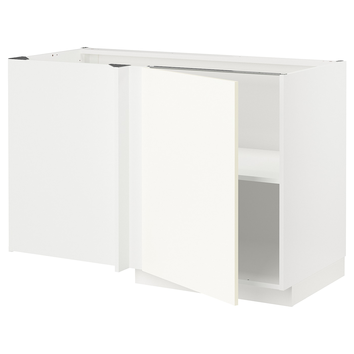 METOD corner base cabinet with shelf white Vallstena white IKEA