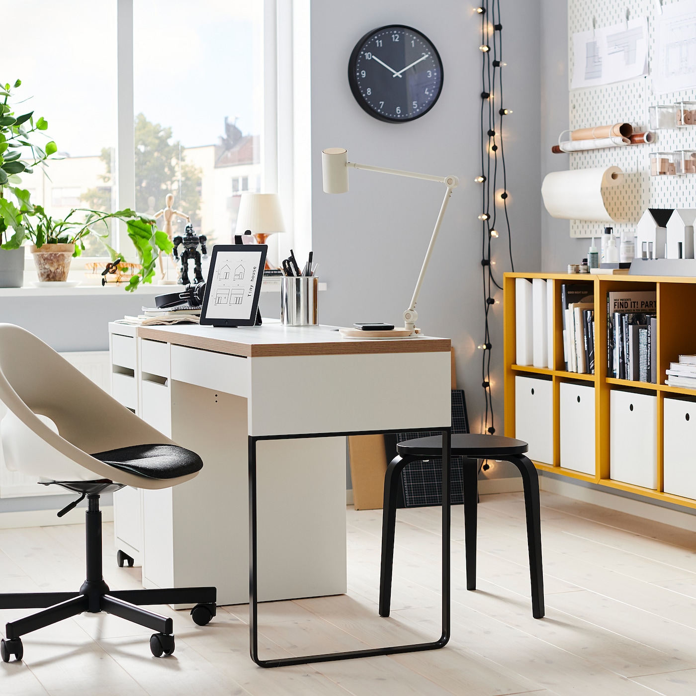 MICKE desk white anthracite IKEA