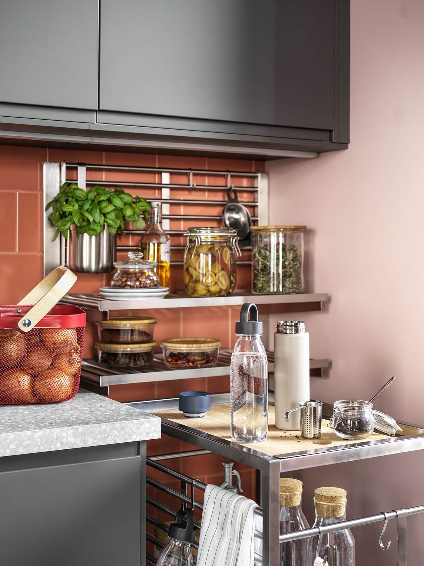 MITTLED LED kitchen worktop lighting strip dimmable aluminium-colour - IKEA