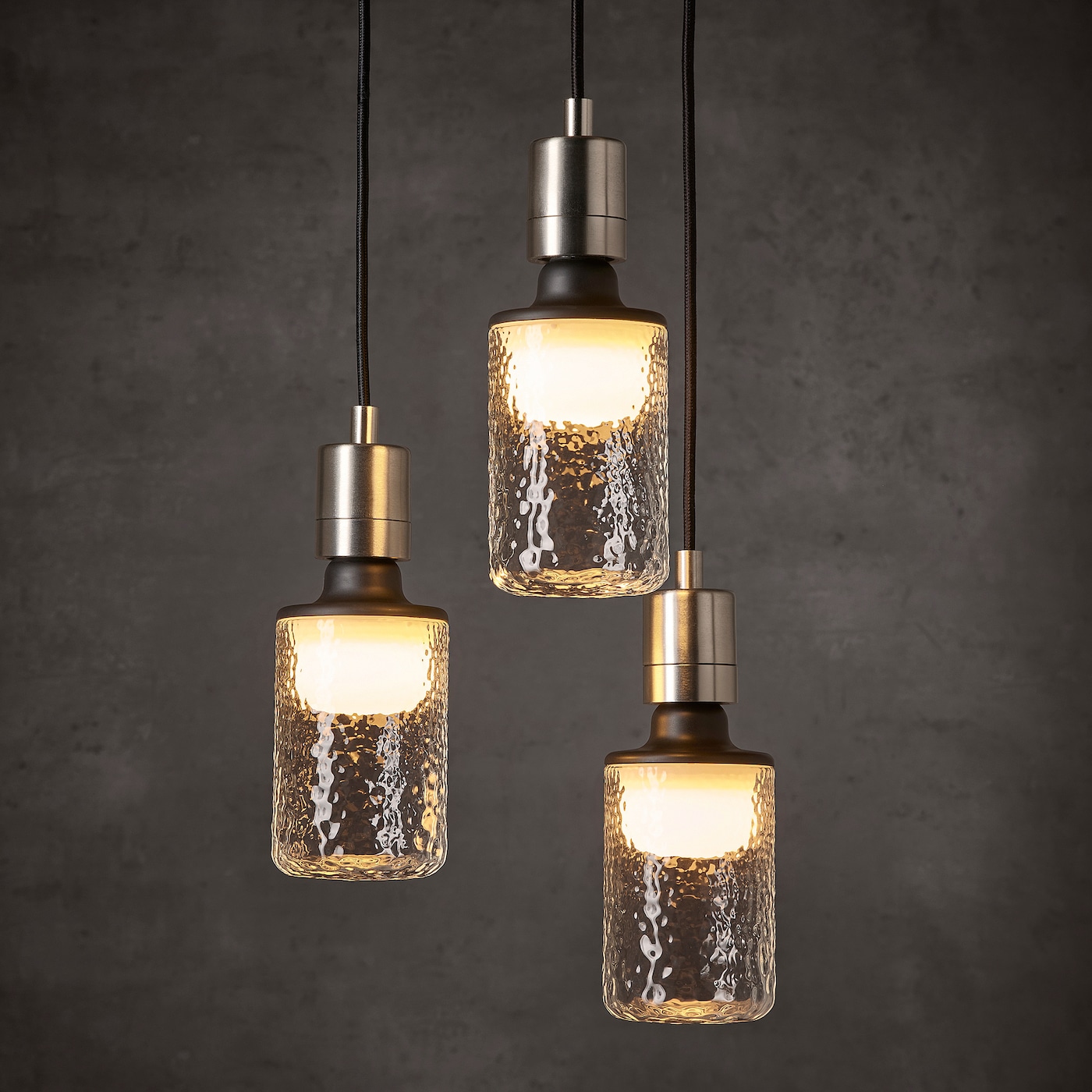 MOLNART LED bulb E27 150 lumen tube-shaped clear glass/patterned - IKEA