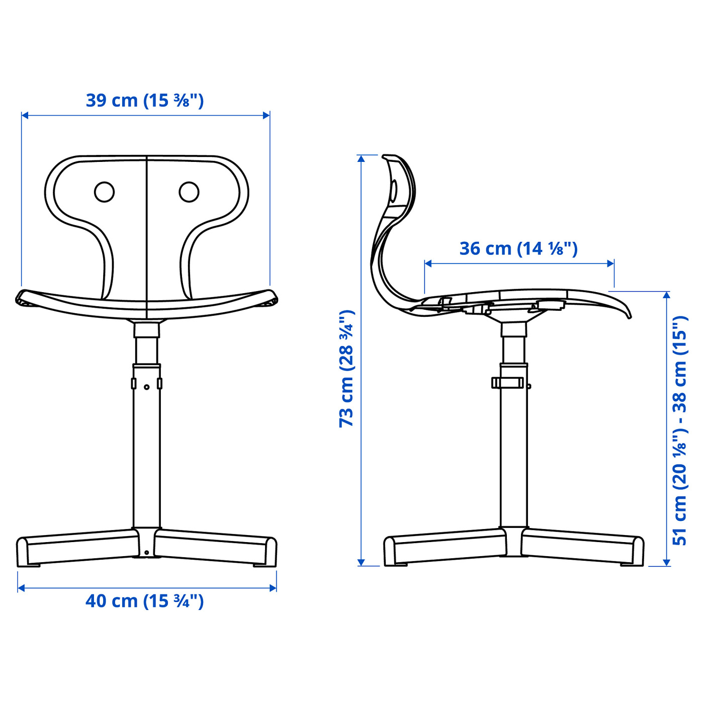 MOLTE desk chair grey - IKEA