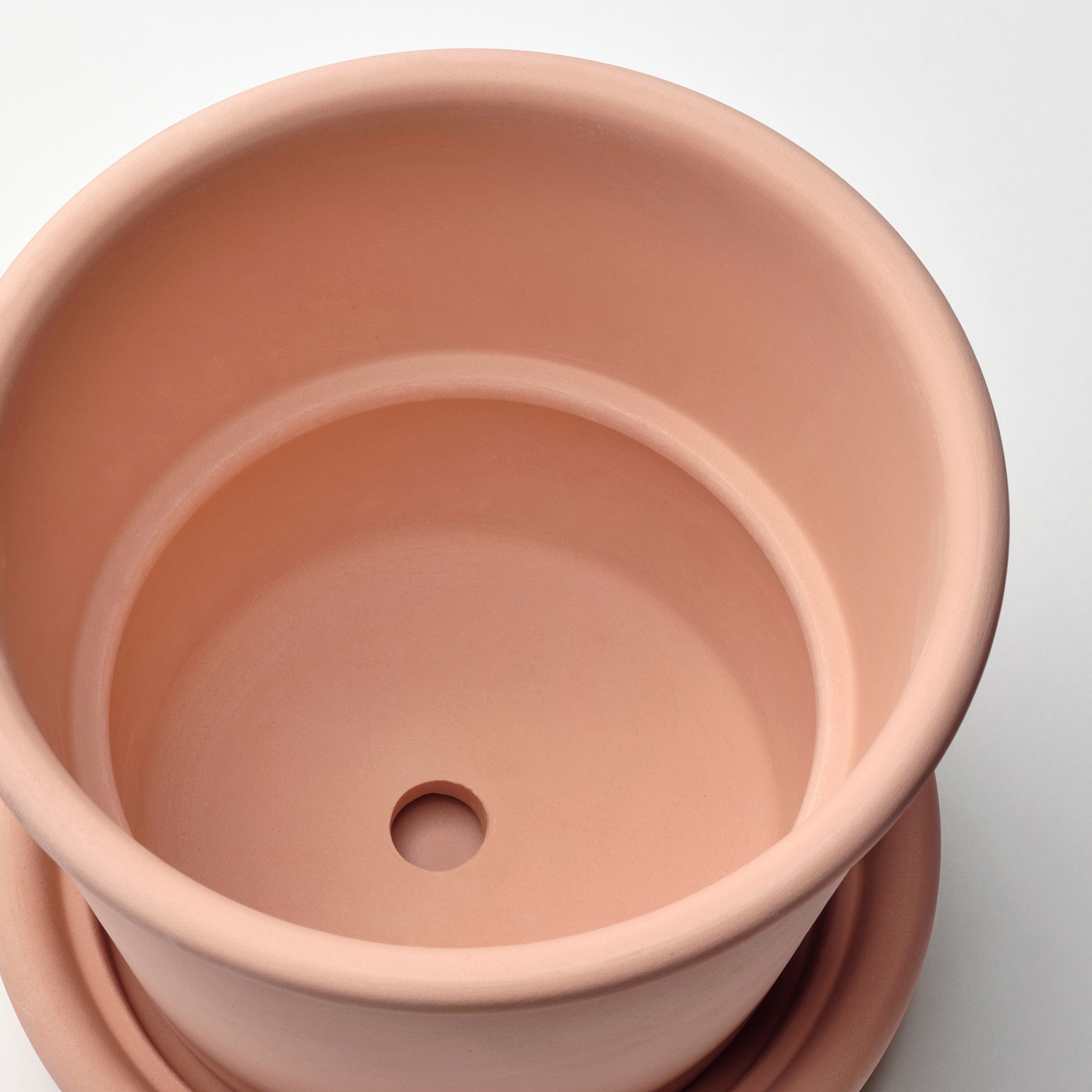 MUSKOTBLOMMA plant pot with saucer in/outdoor terracotta - IKEA