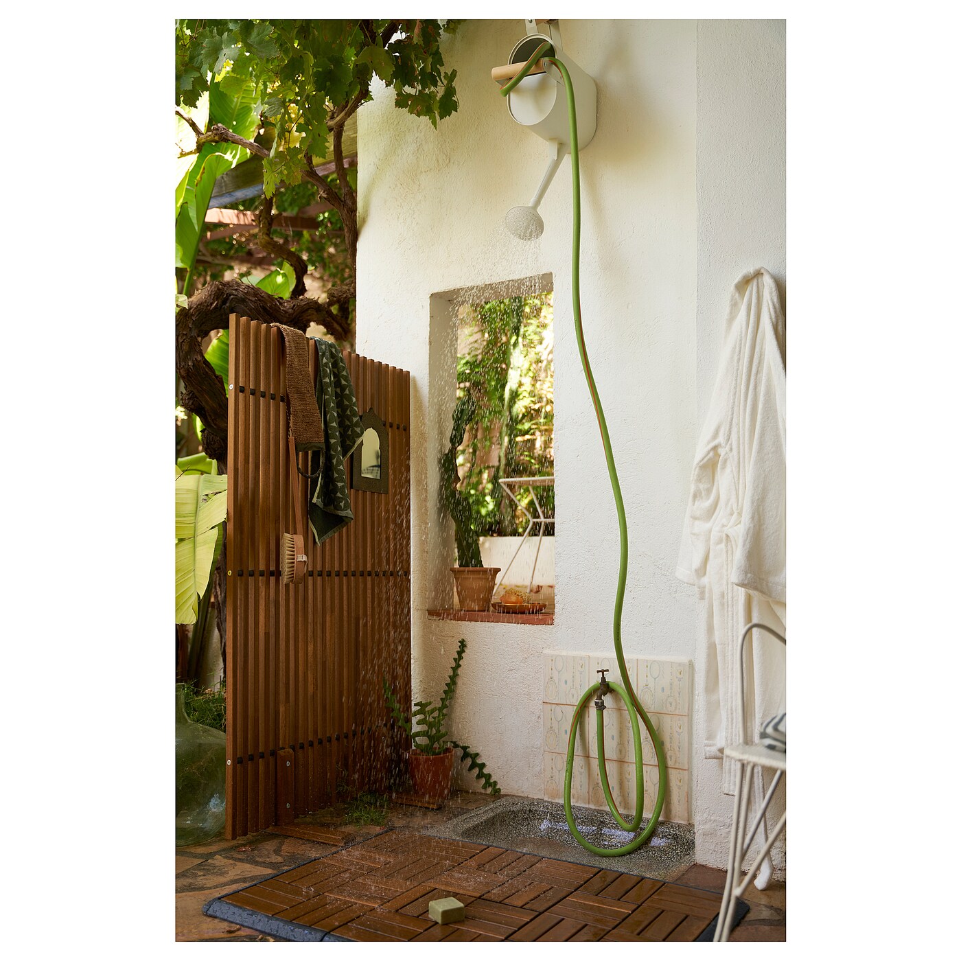 NÄMMARÖ privacy screen light brown stained indoor/outdoor - IKEA