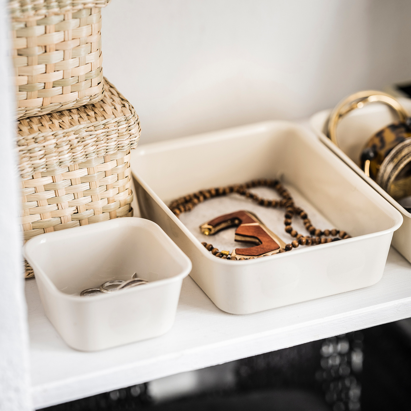 NOJIG organiser plastic/beige - IKEA