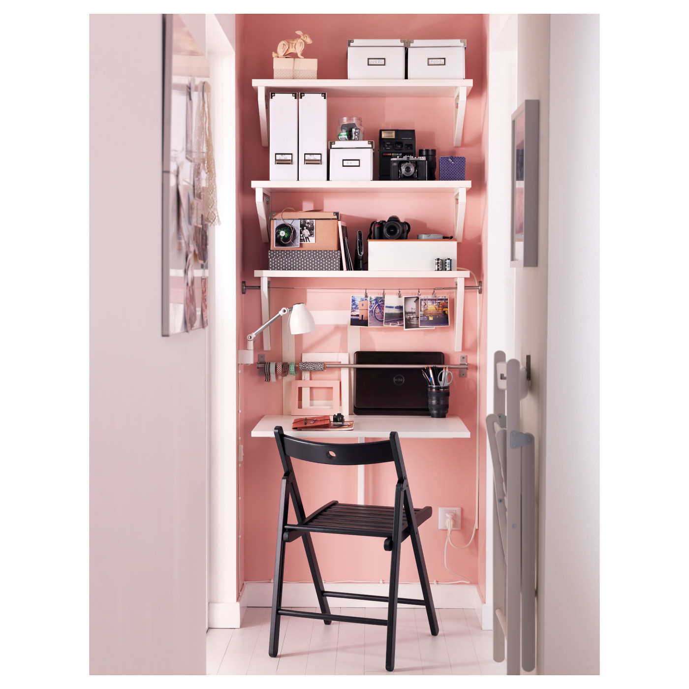 NORBERG wall-mounted drop-leaf table white - IKEA