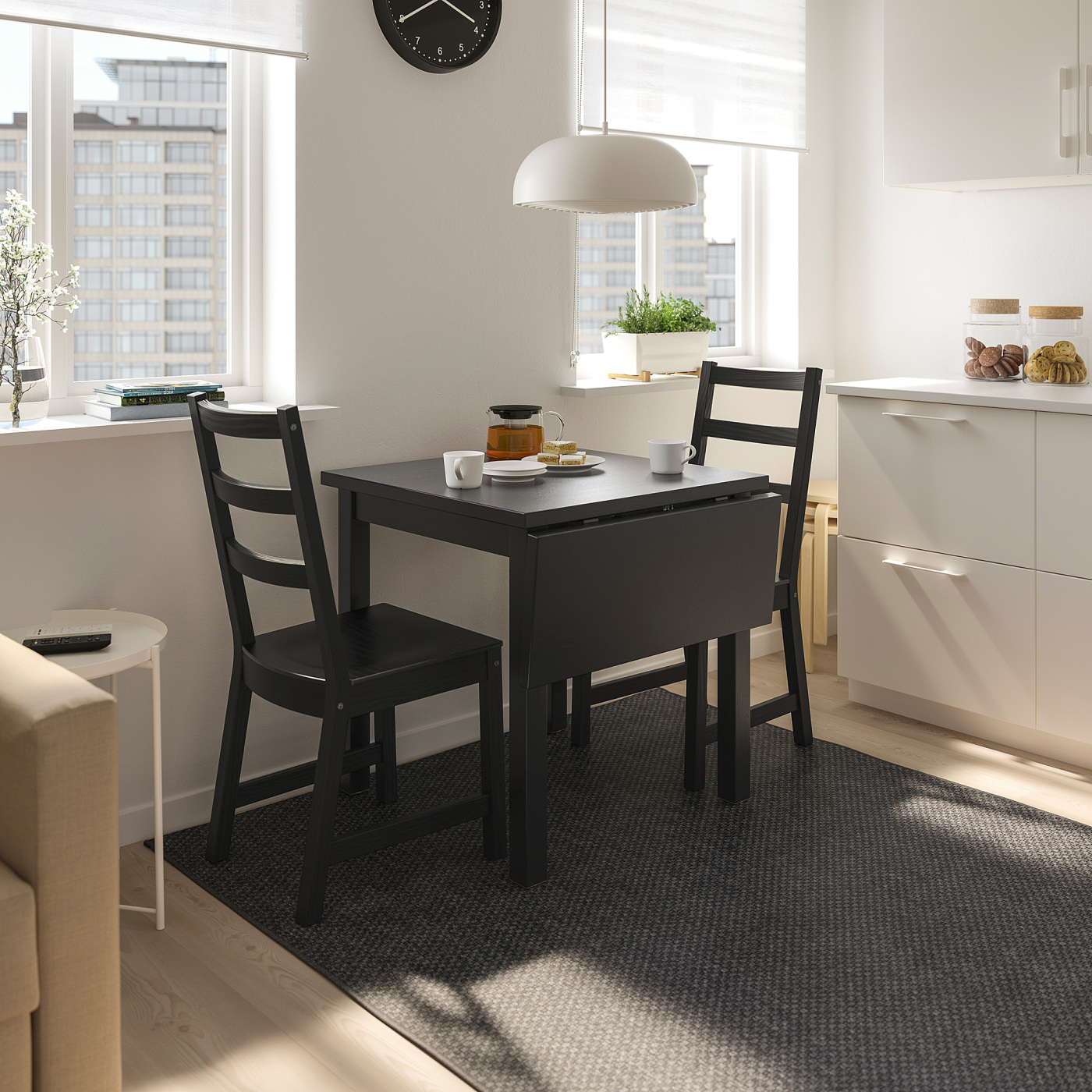 NORDVIKEN drop-leaf table black - IKEA