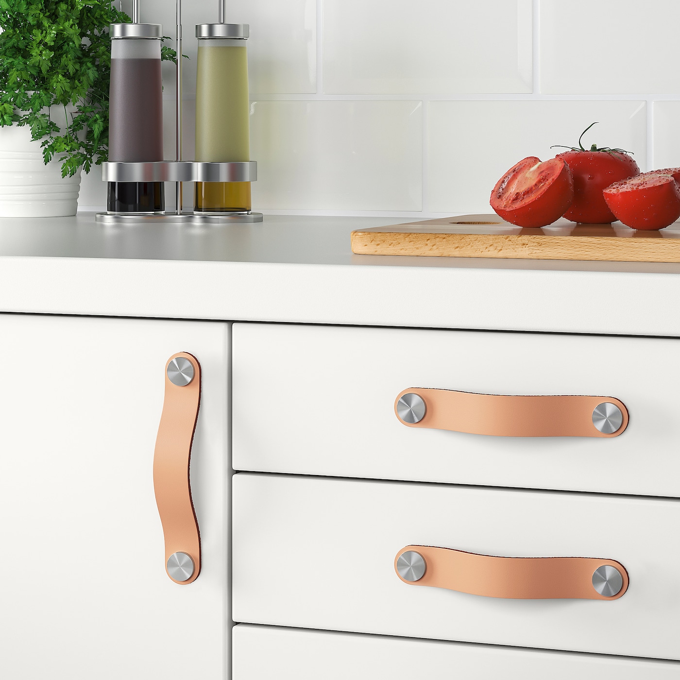 OSTERNAS leather handle tanned leather IKEA