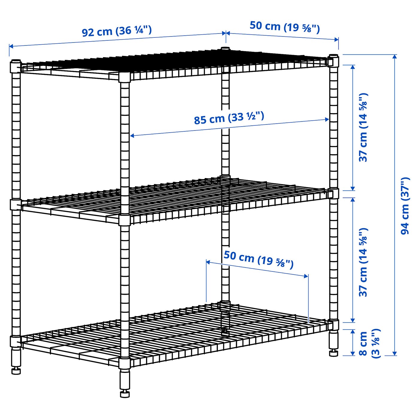 OMAR shelving unit galvanised - IKEA