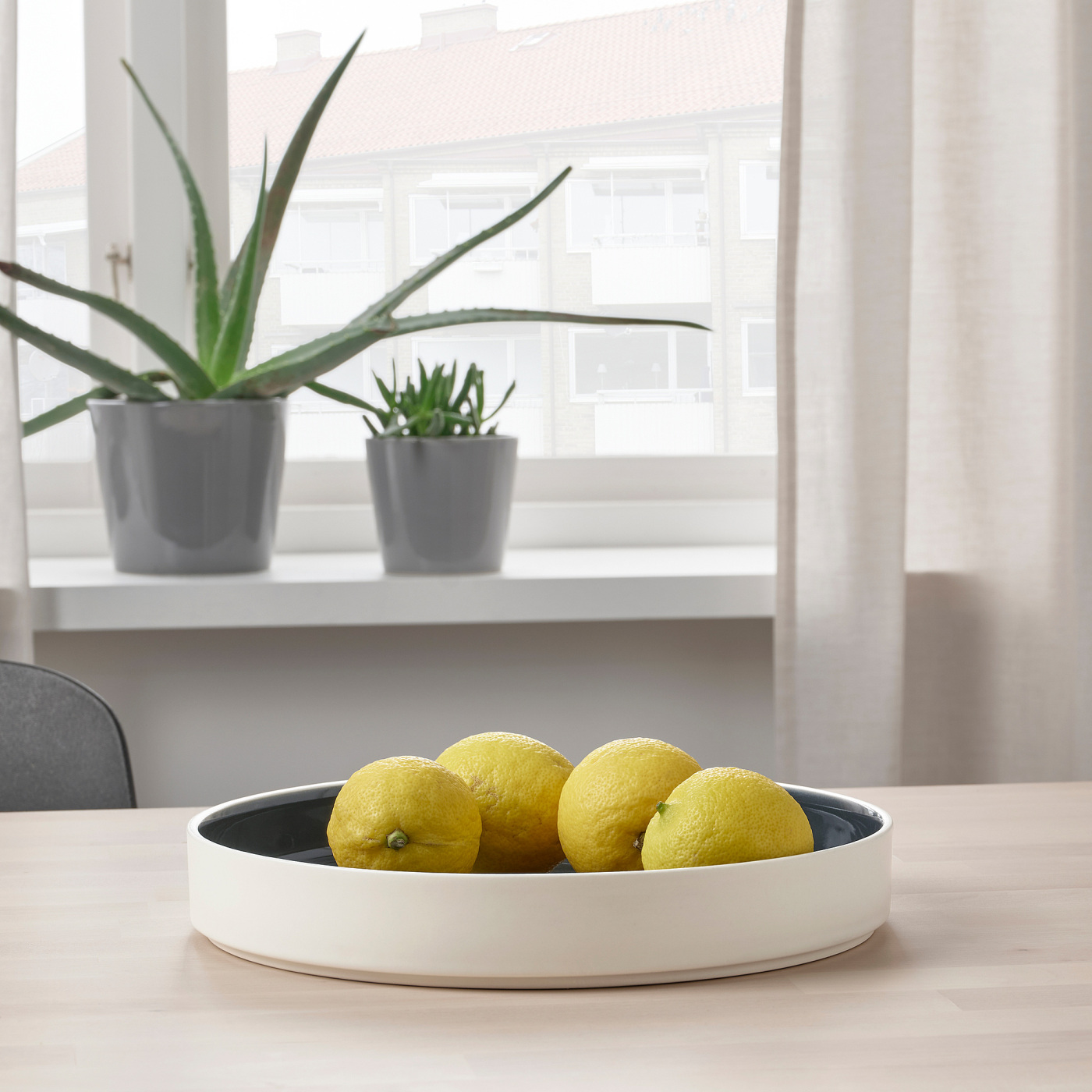 OMBONAD serving plate dark grey - IKEA