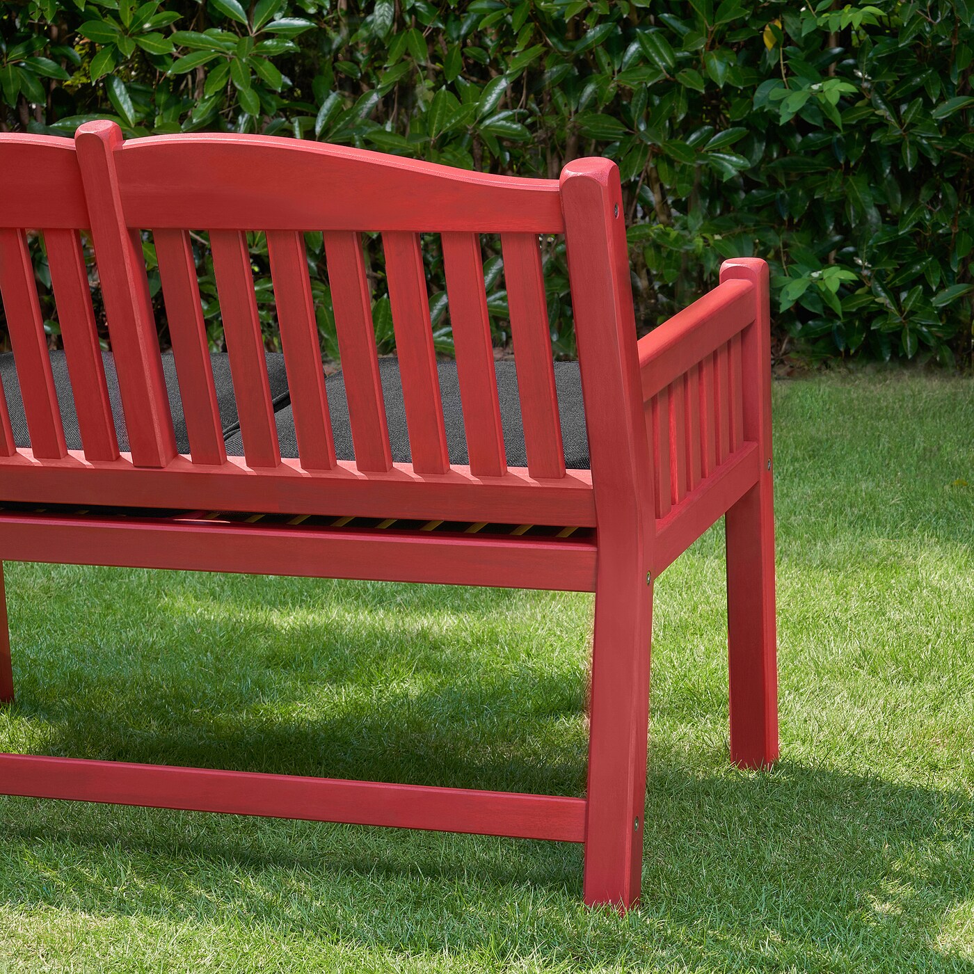 Ikea red outdoor bench store