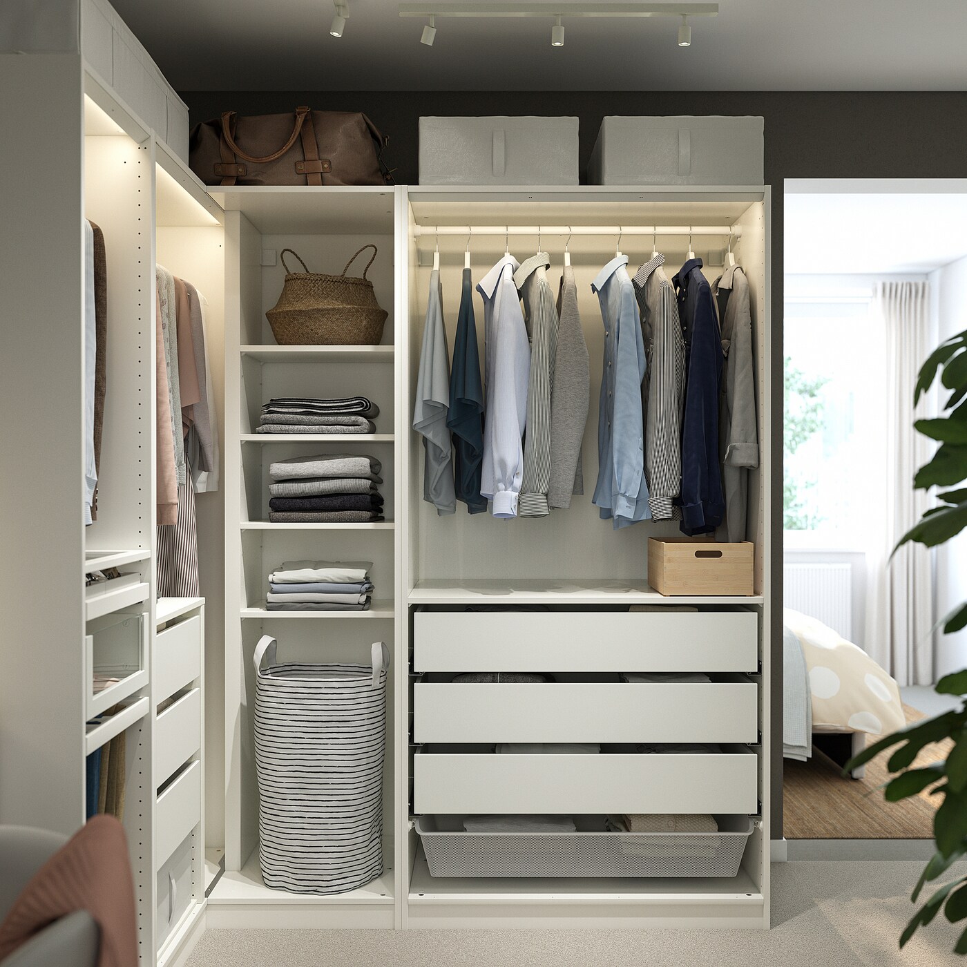 PAX corner wardrobe white - IKEA