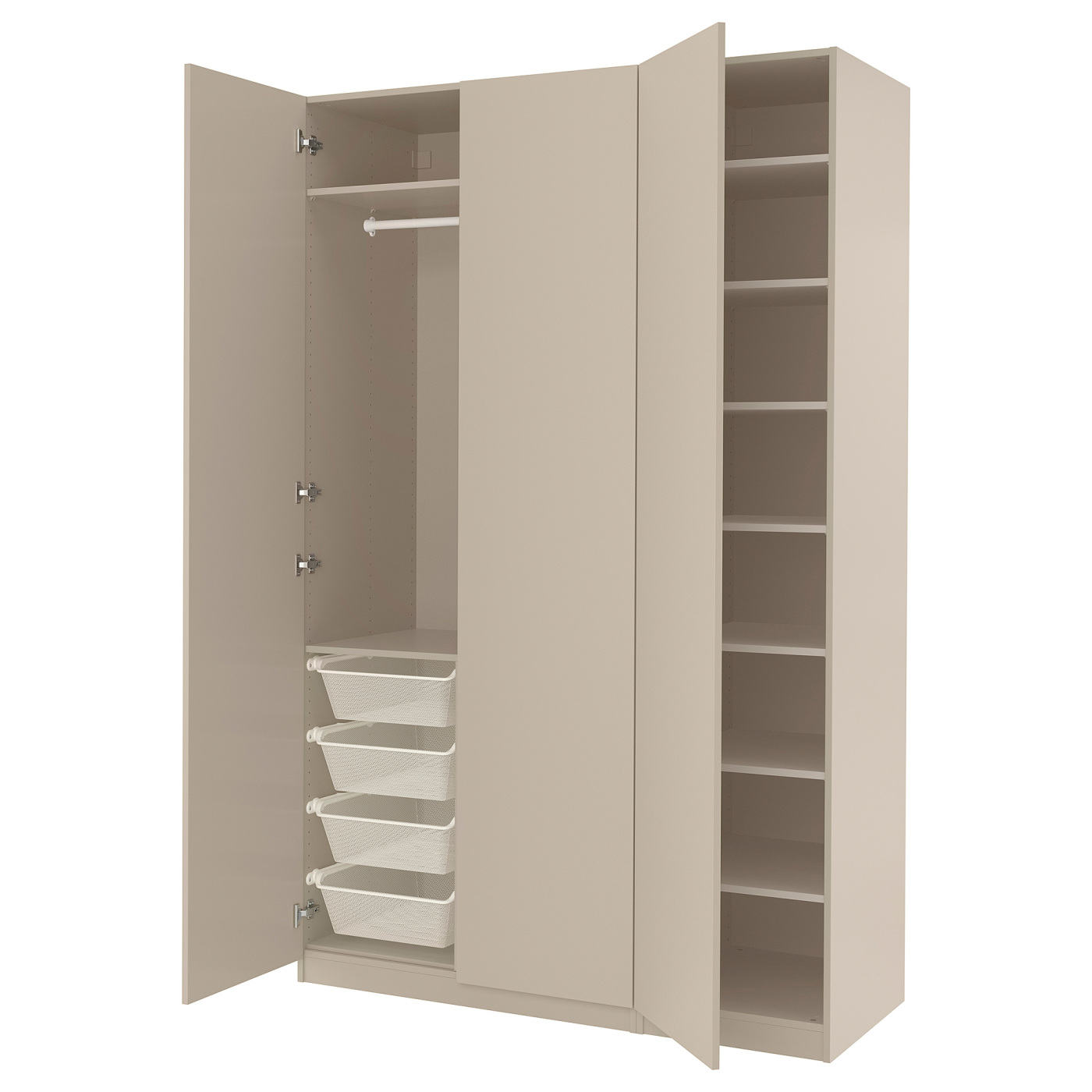 PAX / FORSAND wardrobe grey-beige/grey-beige - IKEA