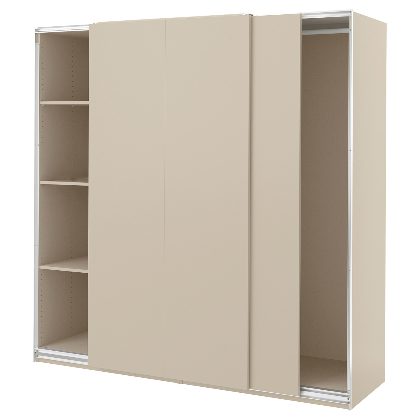 PAX / HASVIK wardrobe grey-beige/grey-beige - IKEA