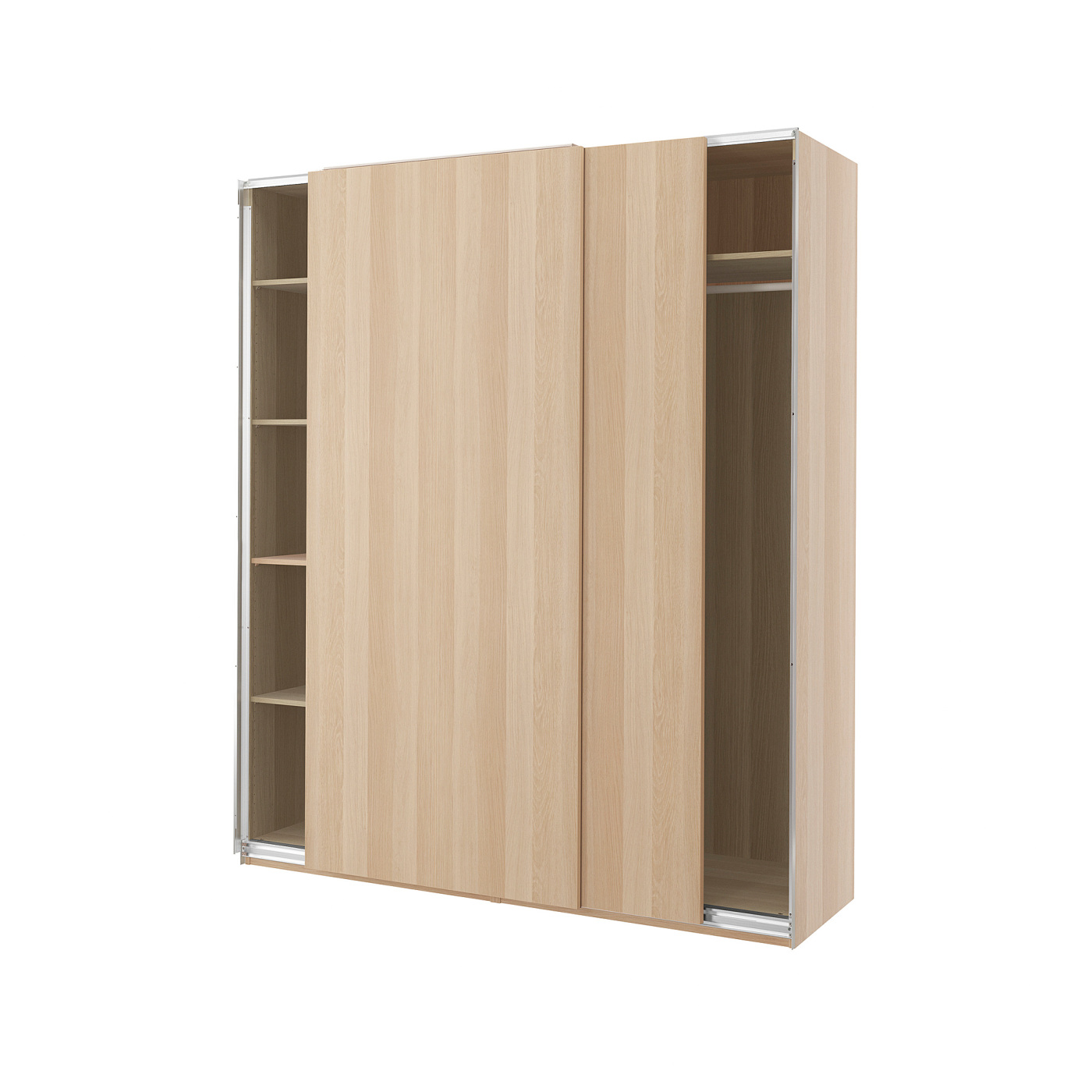 PAX / HASVIK wardrobe white stained oak effect/white stained oak effect ...