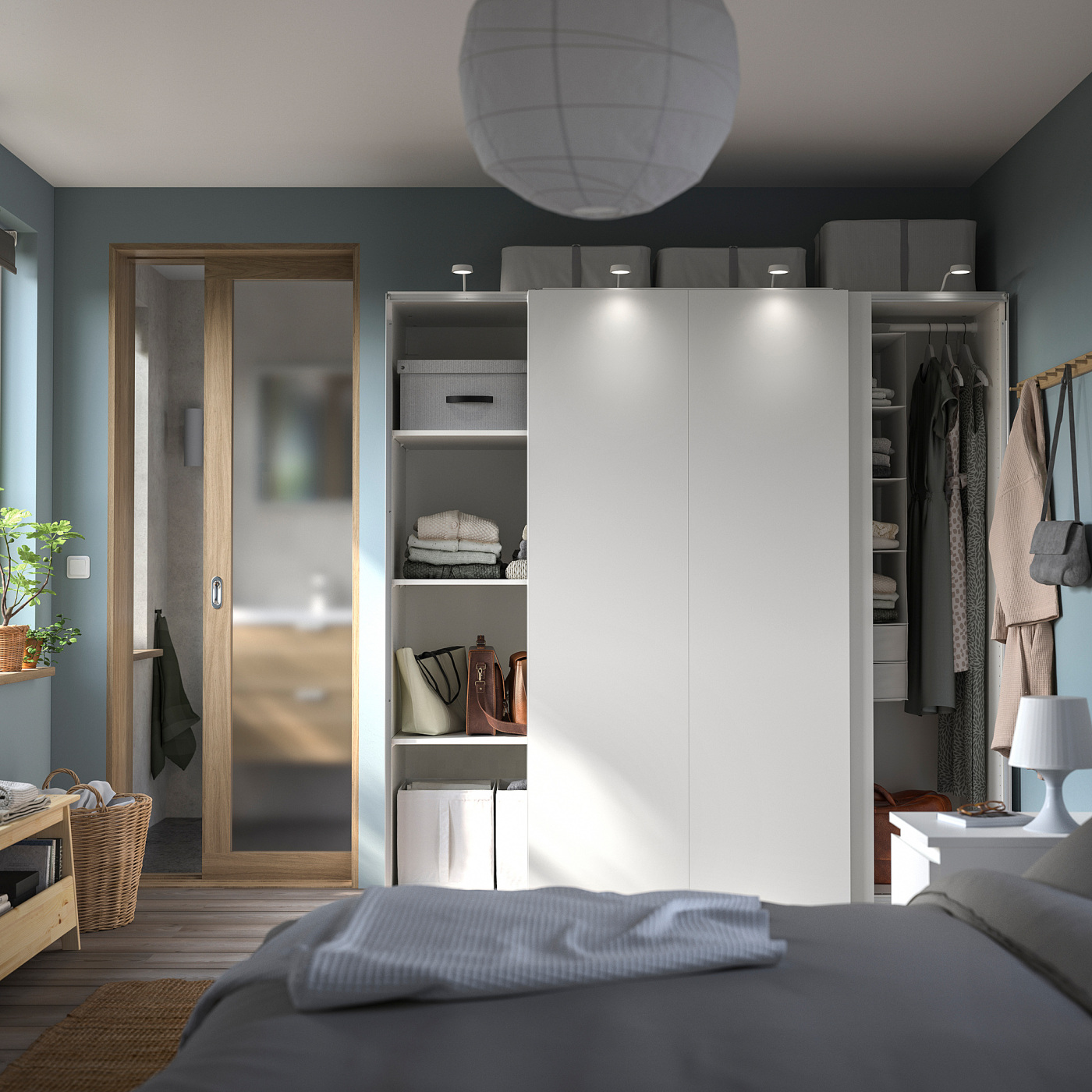 PAX / HASVIK wardrobe white/white - IKEA