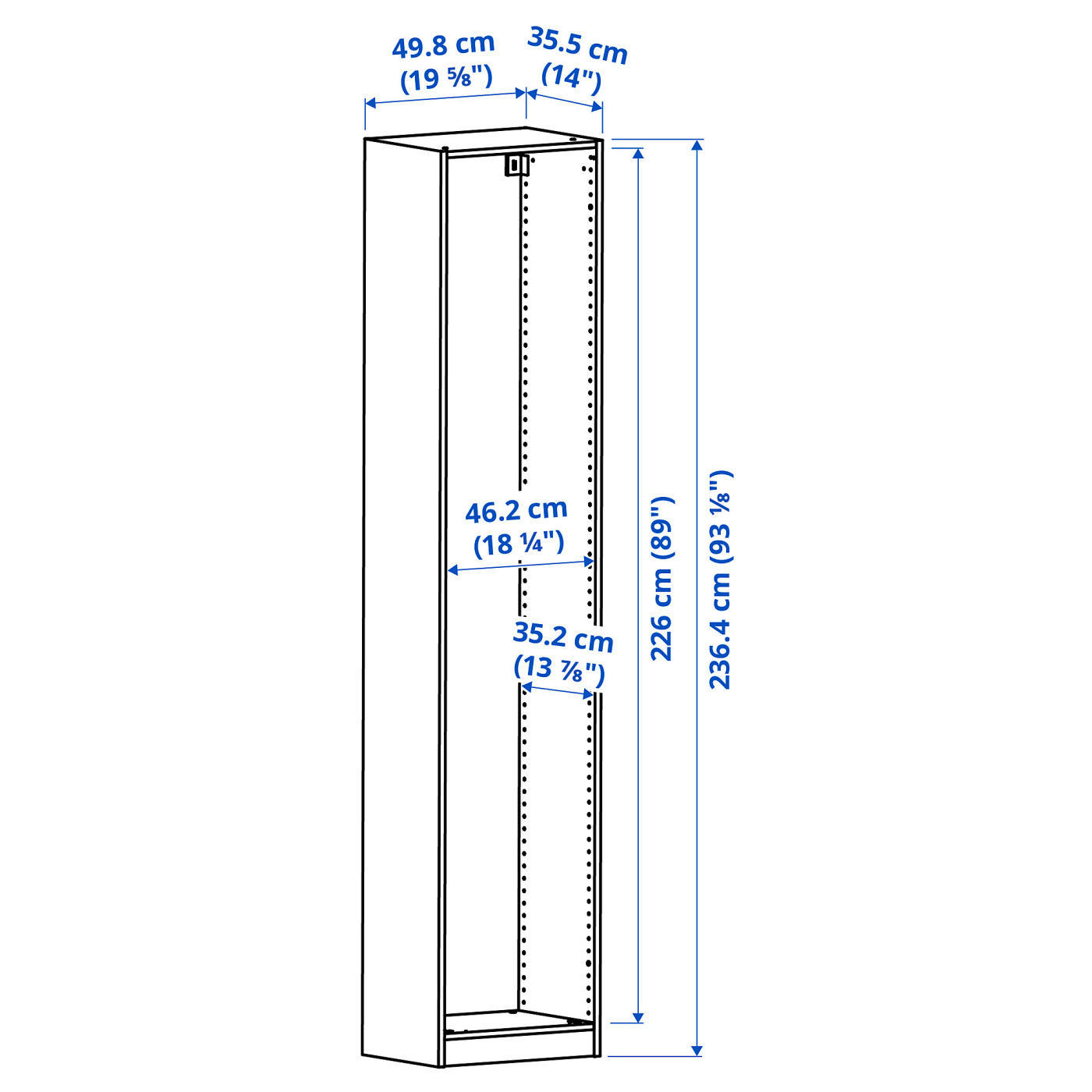 PAX wardrobe frame white - IKEA