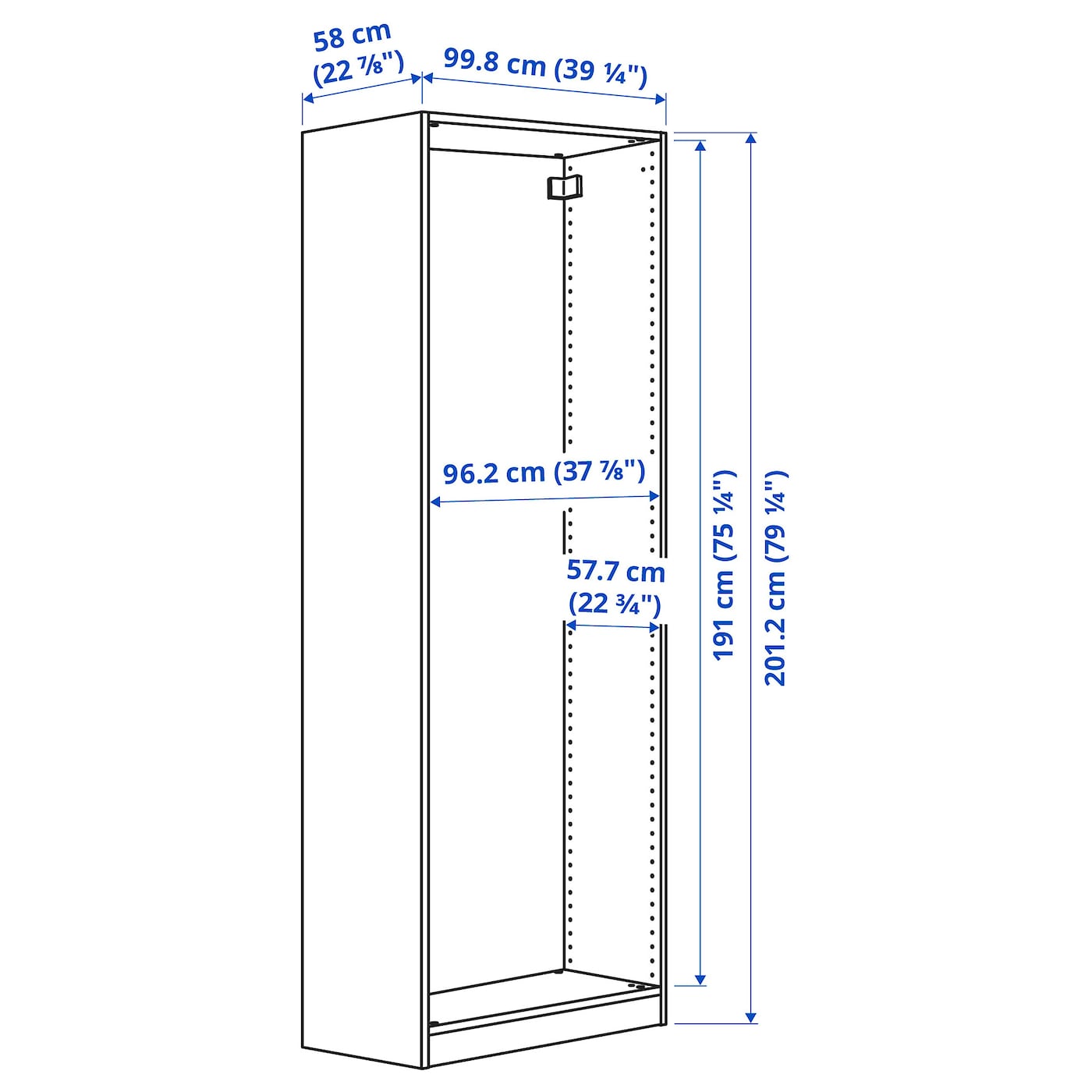 PAX wardrobe frame white IKEA