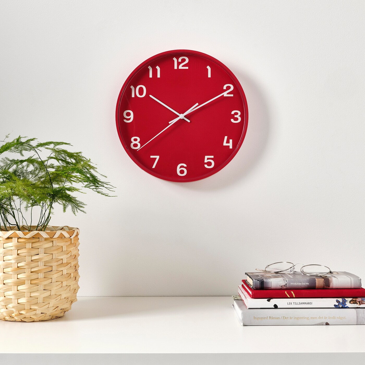 PLUTTIS wall clock red - IKEA