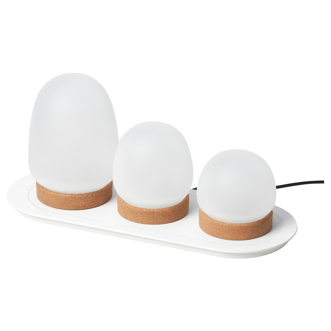 PRAKTSPIREA 4-piece LED decoration lighting set with charging tray - IKEA