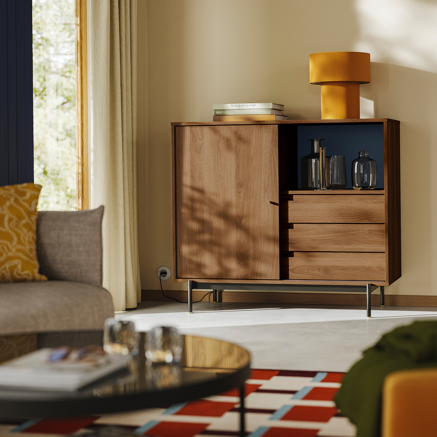 RÅDMANSÖ cabinet brown walnut effect - IKEA