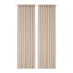 ROSENROBINIA sheer curtains, 1 pair light olive-green - IKEA