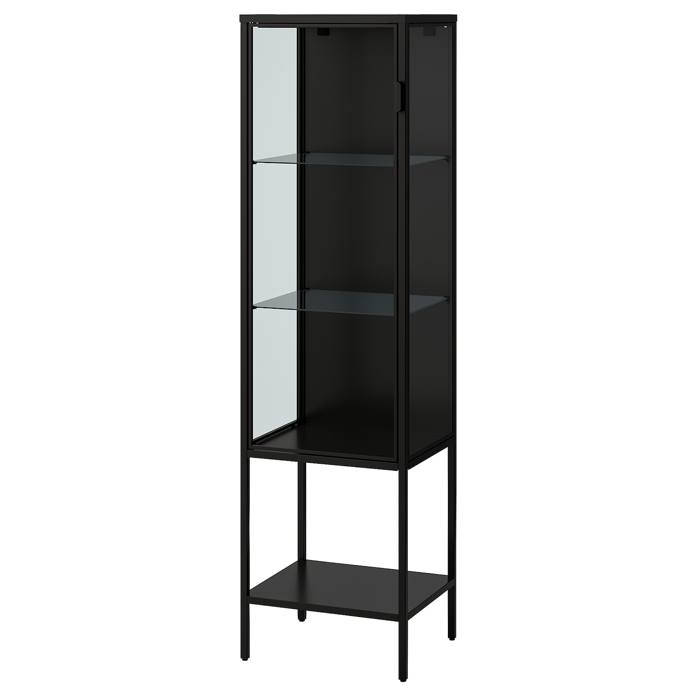 RUDSTA glass door cabinet anthracite IKEA