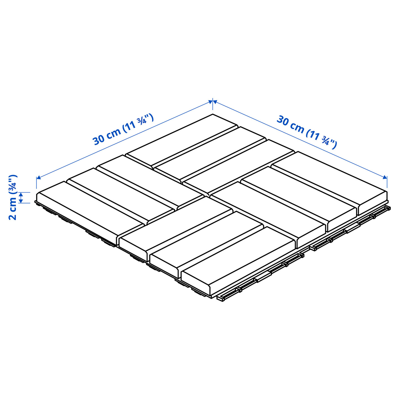 RUNNEN floor decking, outdoor acacia - IKEA