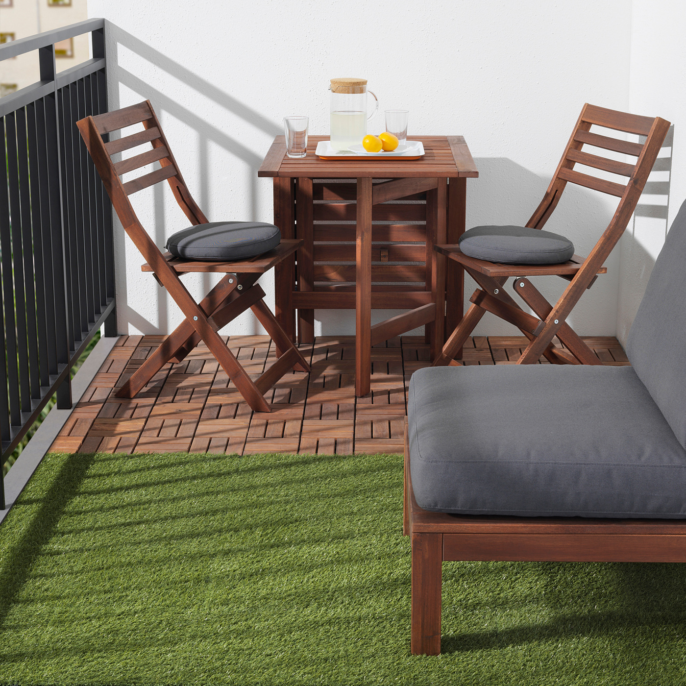 RUNNEN floor decking, outdoor brown stained - IKEA